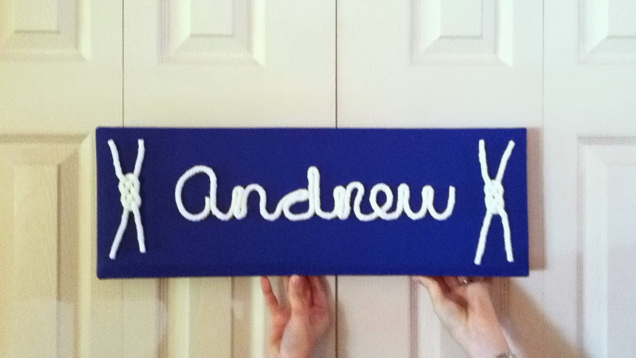 Mutts and Munchkins: Rope Name Plaque