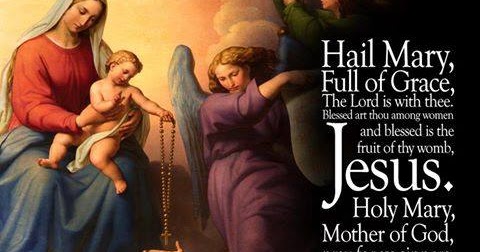 Catholic Prayers: HAIL MARY PRAYER IN IMAGE