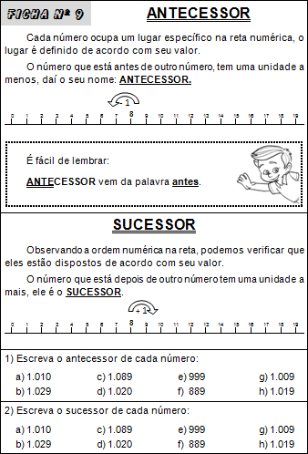 Professora Katia: Antecessor e sucessor