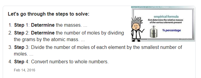 SimplyChemistry: Steps to solve empirical formula