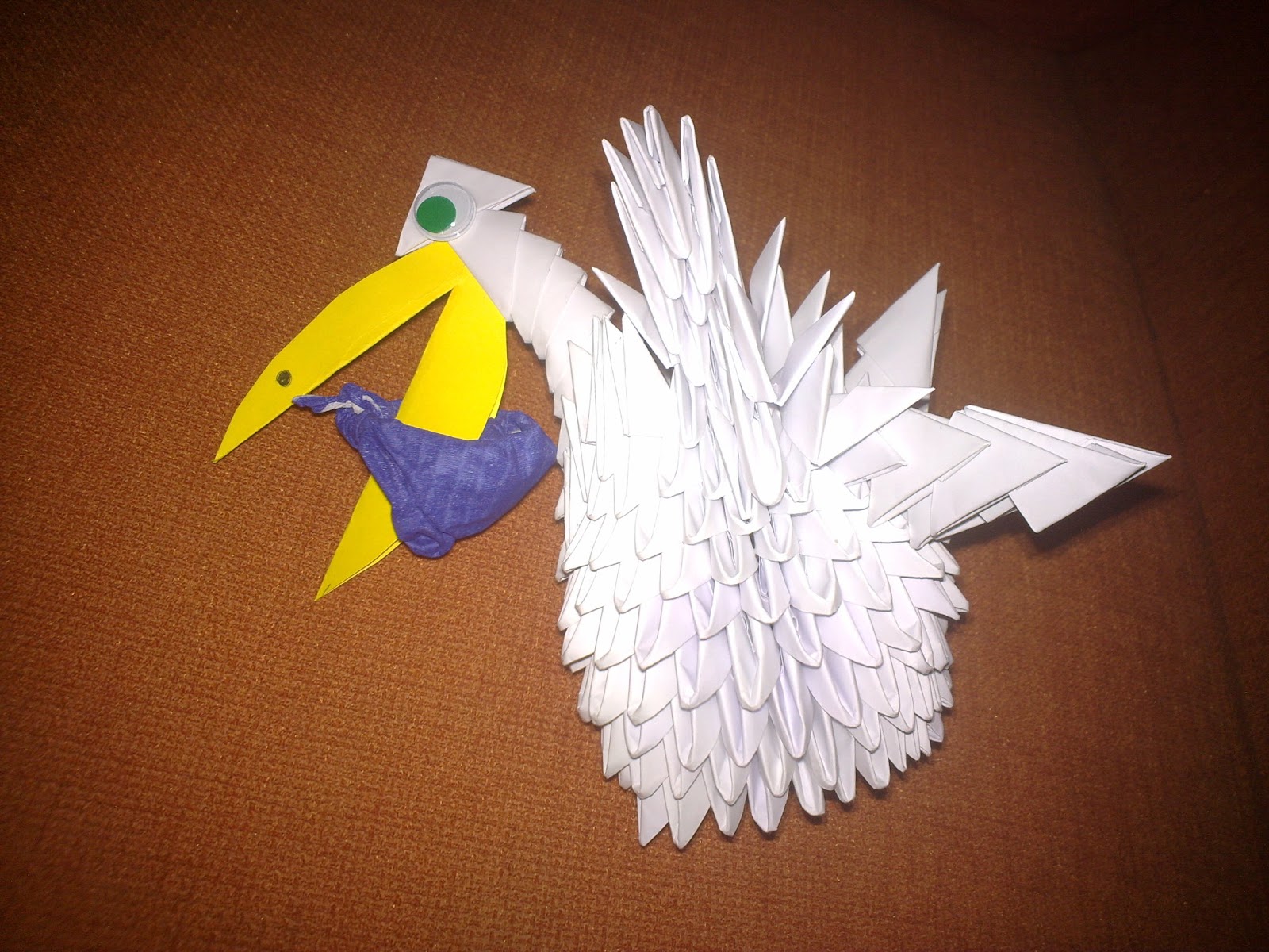 fifirixtras handmade: origami paper stork carring a baby new born ...