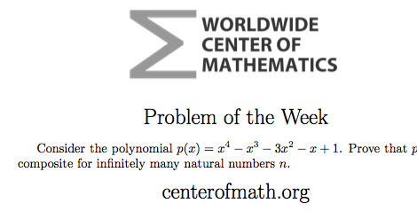 The Center of Math Blog: Problem of the Week 6-5-18: A Composite ...