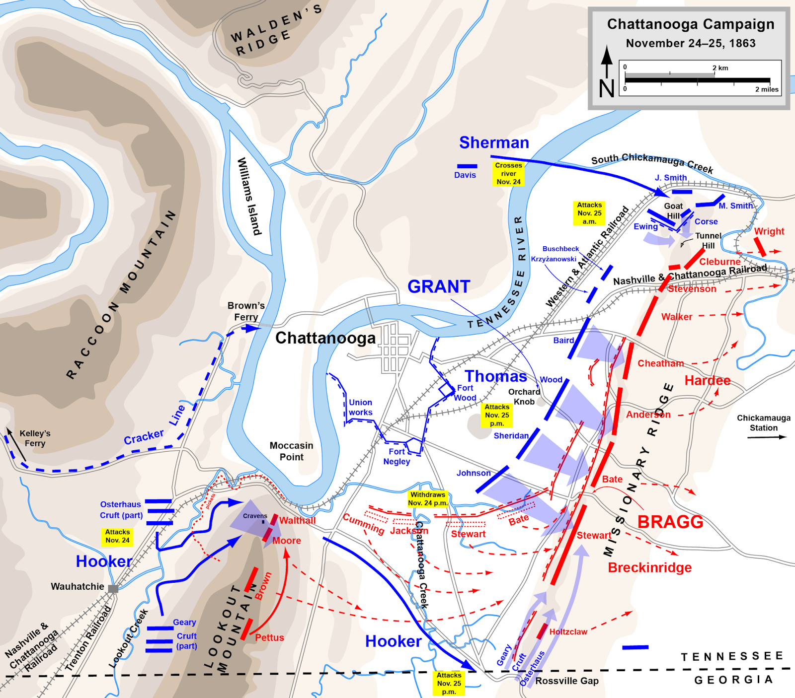 32nd Mississippi Infantry at 150: The Battle of Orchard Knob, 1863