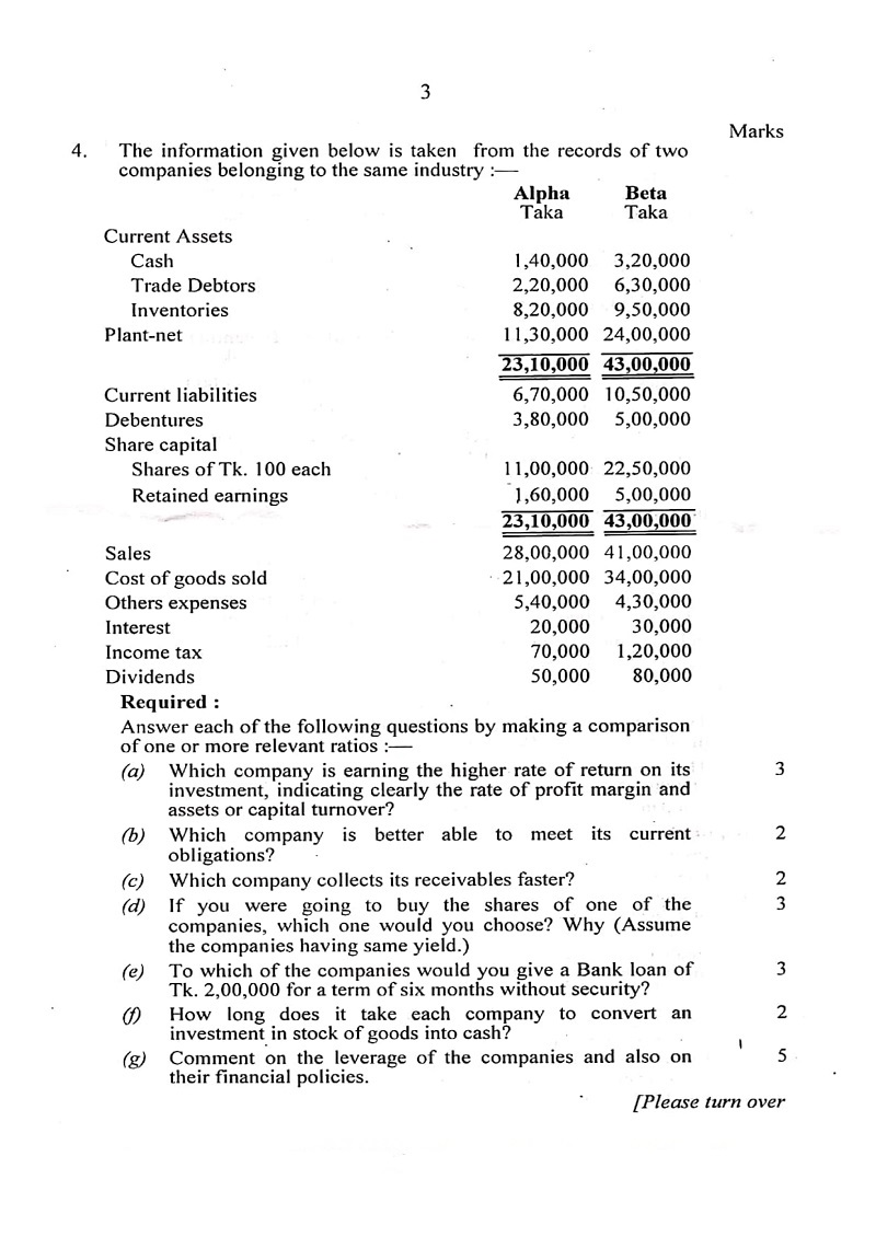 Management Accounting Question November-December 2018 - Banking Diploma ...