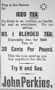 Researching Food History : Ice Tea, Sweet Tea history