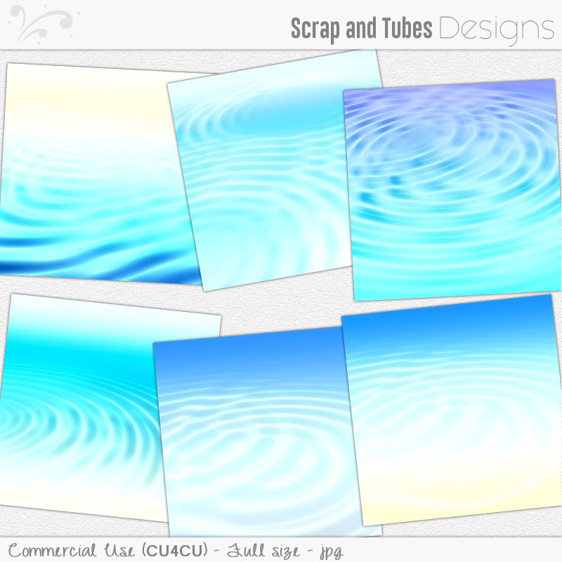In Store ~ WATER PAPERS 2 (FS/CU4CU) | Scrap and Tubes Designs