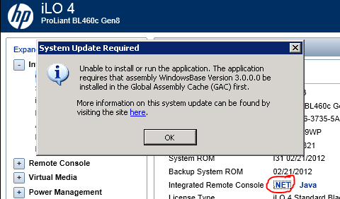 Stein Salfischberger: iLO Integrated Remote Console foutmelding