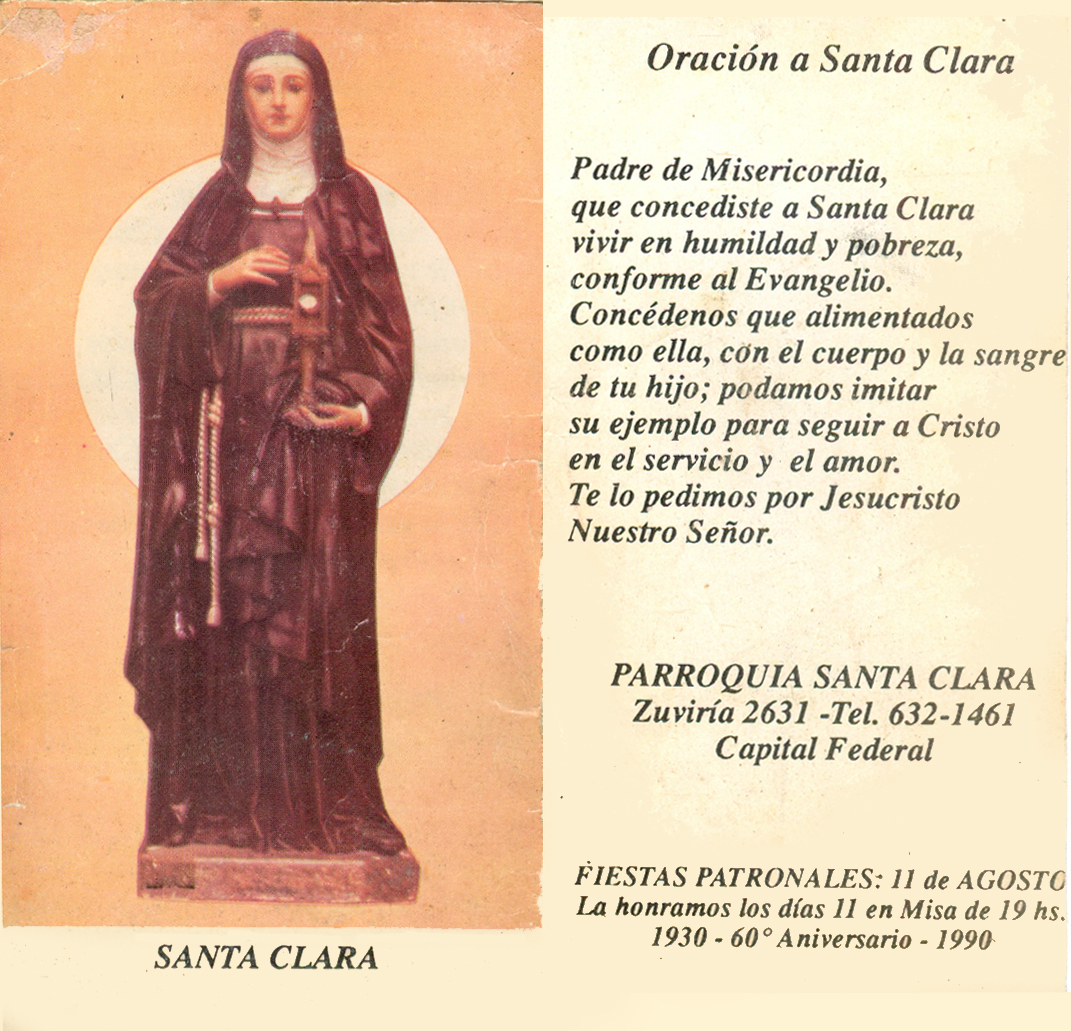 Santa Clara | Directorio de la Iglesia Católica