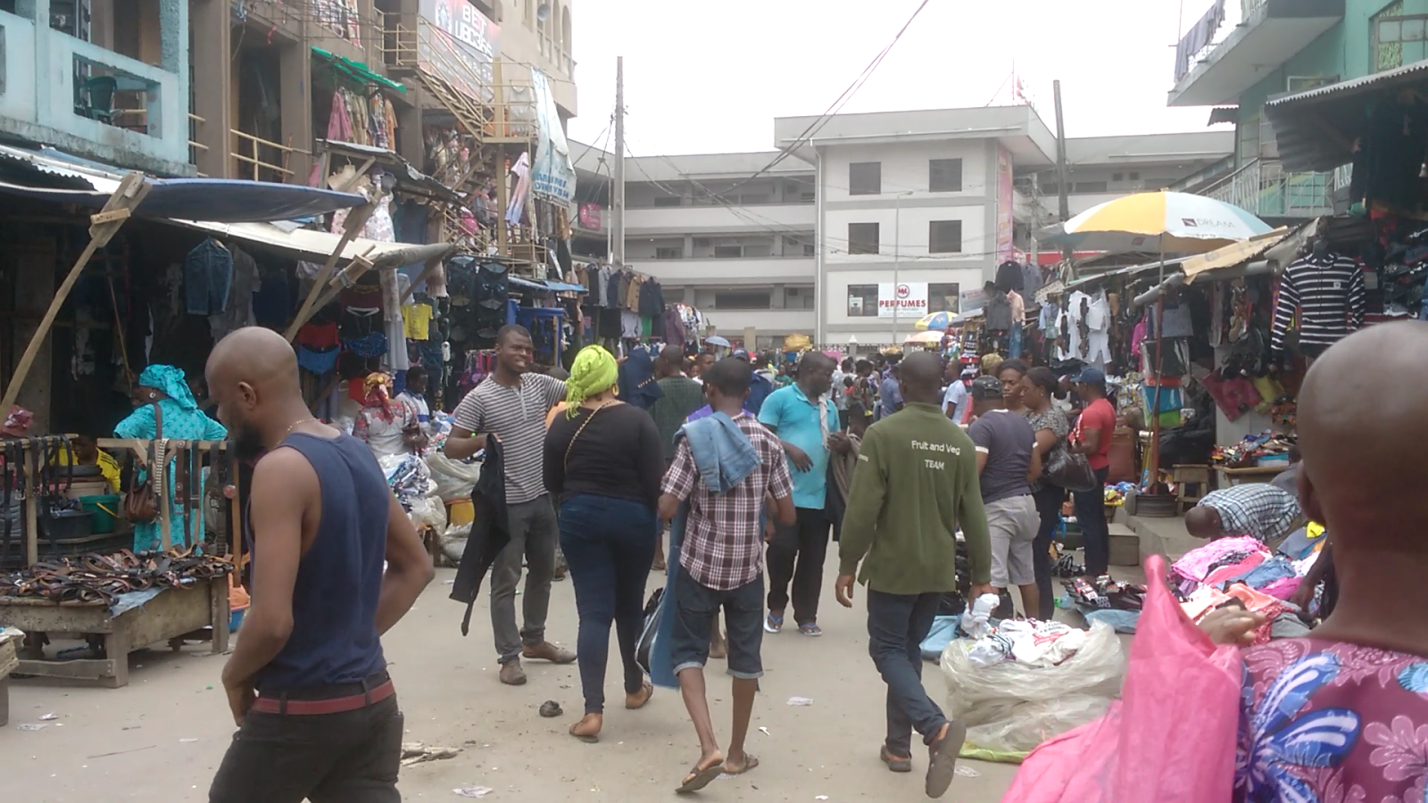 Yaba Rag Trade Street Market in Lagos City