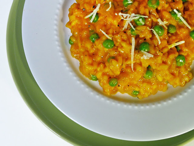 Cooking Weekends: Carrot Risotto with Peas