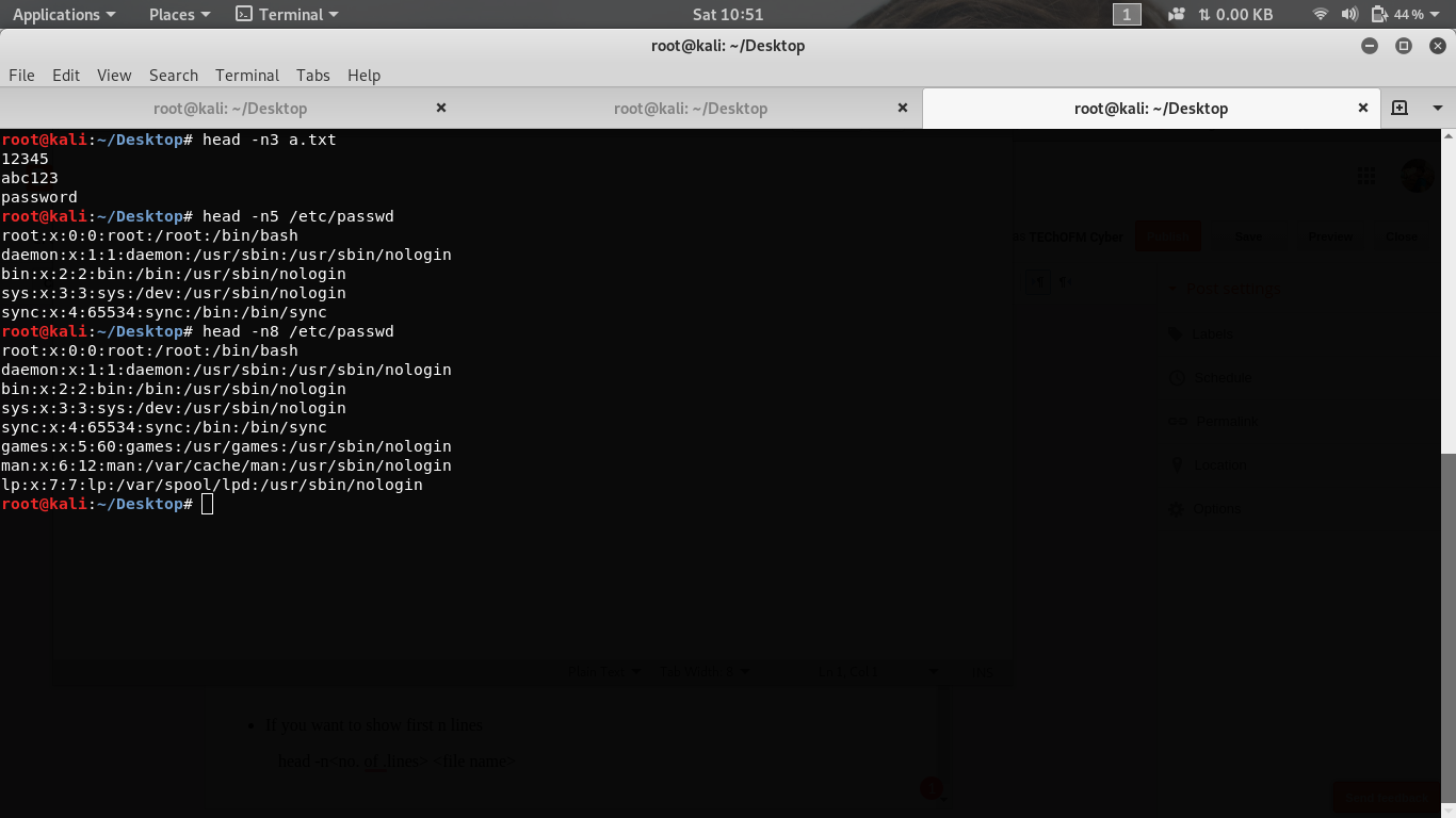 Head Command In Linux