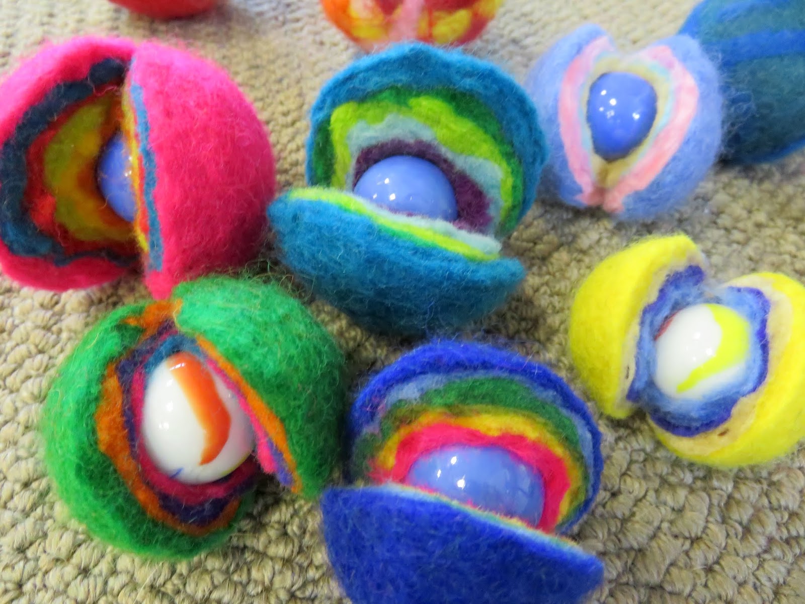 Bodenseewellen: Filzen mit Kindern