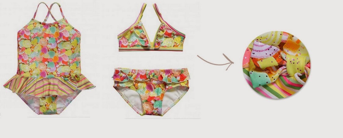 Purple Doughnuts: Sweet Candy Prints And Sparkles Girls Swimsuits By ...