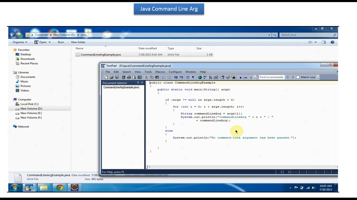 Java Ee Java Tutorial Command Line Argument