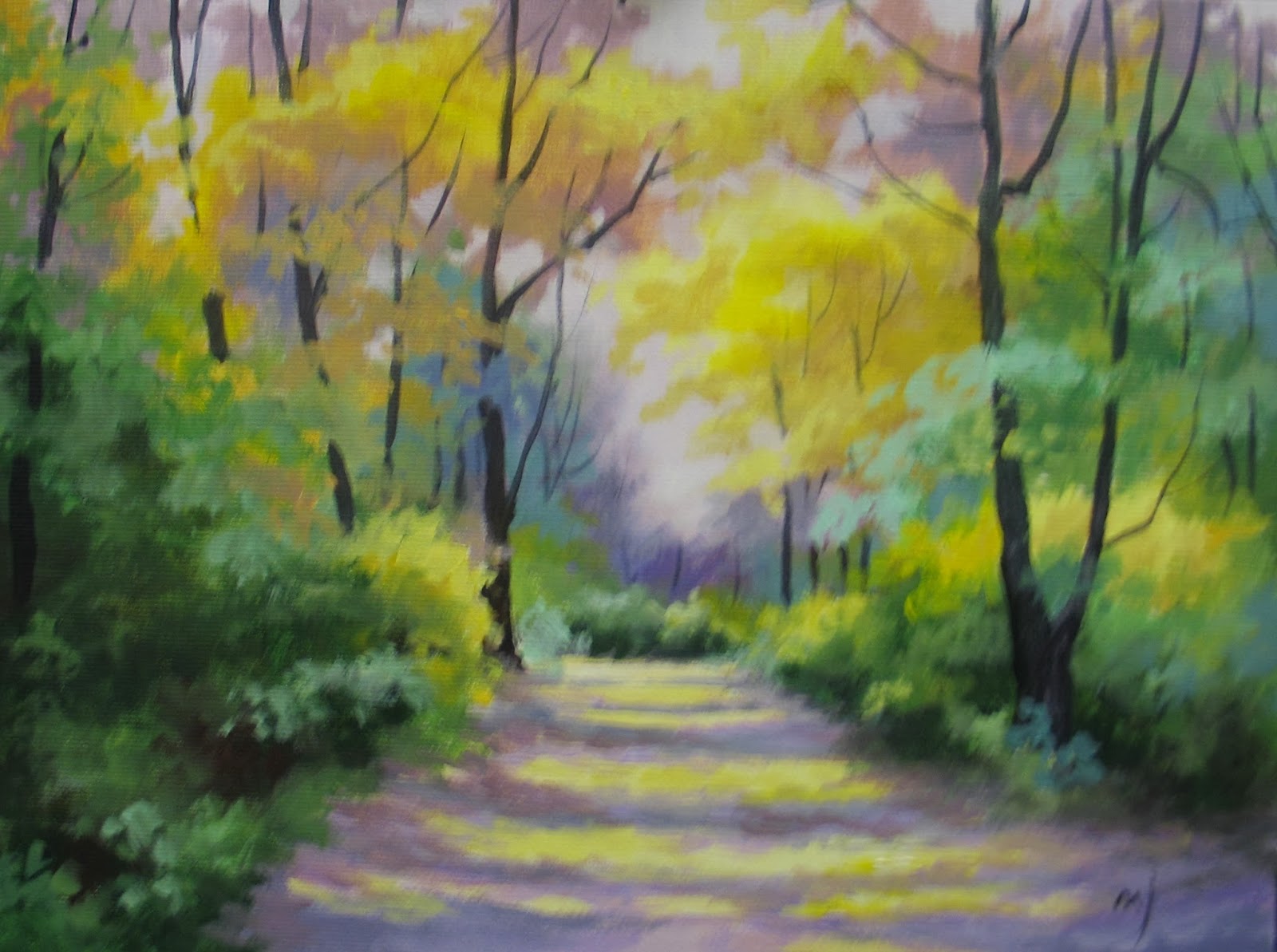 Nel's Everyday Painting: Experiments in Fall Acrylics - SOLD