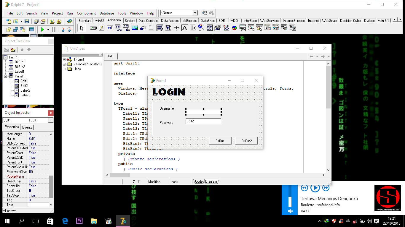 Tutorial Membuat Form Login di Delphi ~ Sekripku