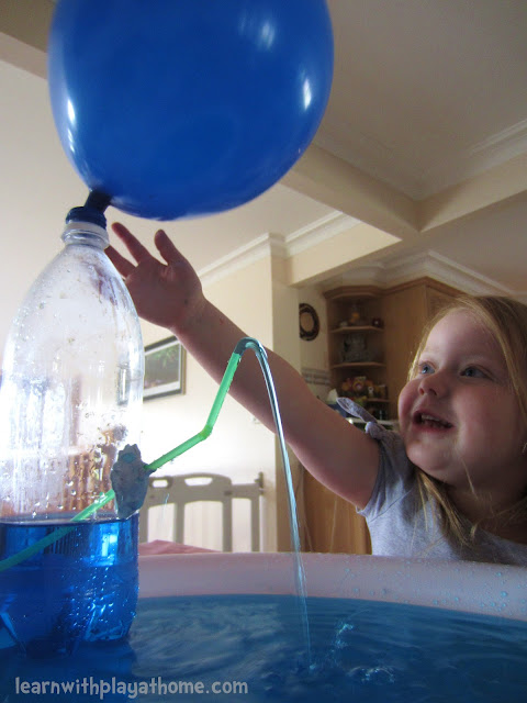 Learn with Play at Home: Science for Kids: Water bottle fountain