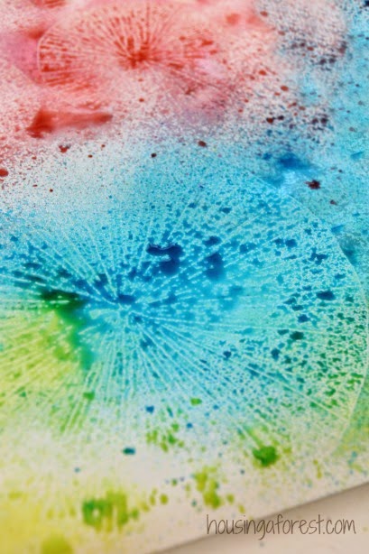 Wax Paper Resist Painting | Munchkins and Mayhem