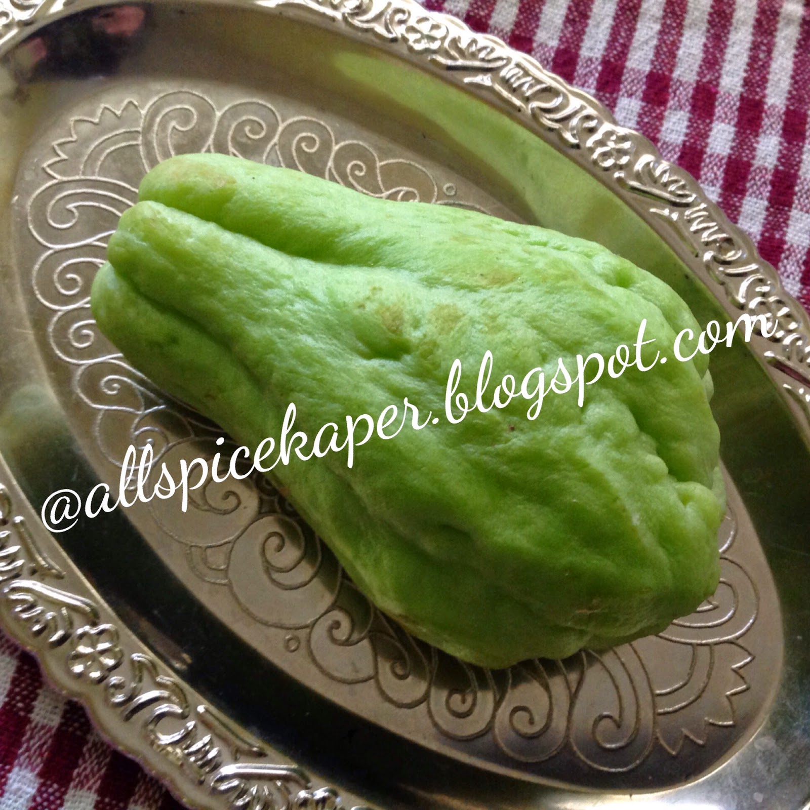Allspice: Seemebadane Mosaru Bajji-Chayote Squash In A Mildly Spiced Yogurt