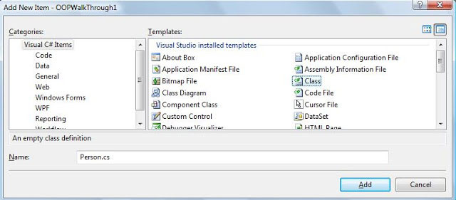 Introducing Object Oriented Programming(OOP) Concept in C# - yeasir007