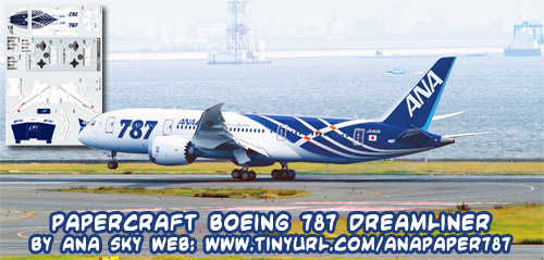 Ninjatoes' papercraft weblog: D/L #papercraft Ana Sky Web Boeing 787 ...