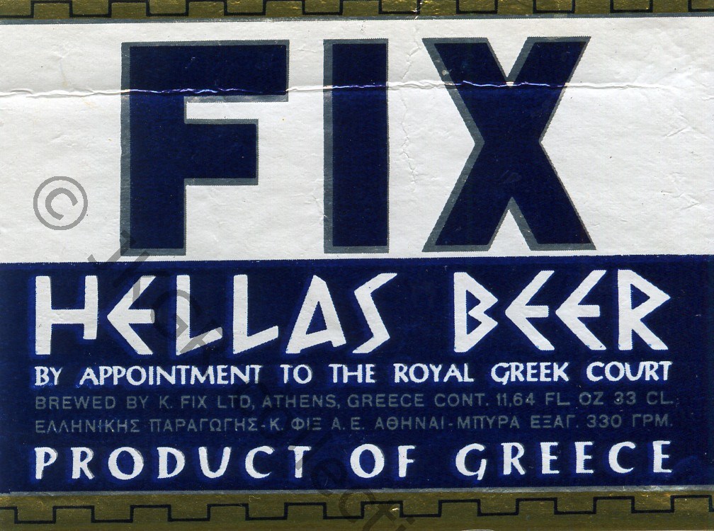 JKGR COLLECTIONS: Greek FIX beer labels - Εττικέτες μπύρας FIX