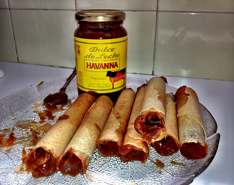 Taboca com doce de leite