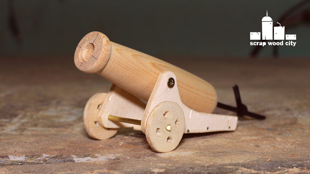 scrap wood city: How to make a mini wooden toy canon