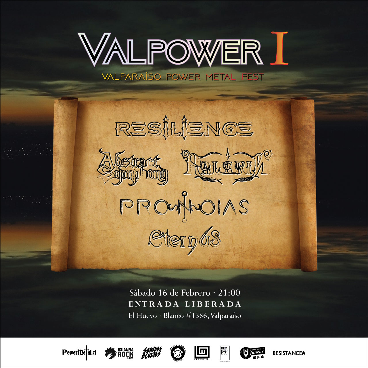 16 de Febrero Valpower I: Valparaíso Power Metal Fest
