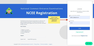 2024/2025 NCEE Registration Form into Federal Unity Schools