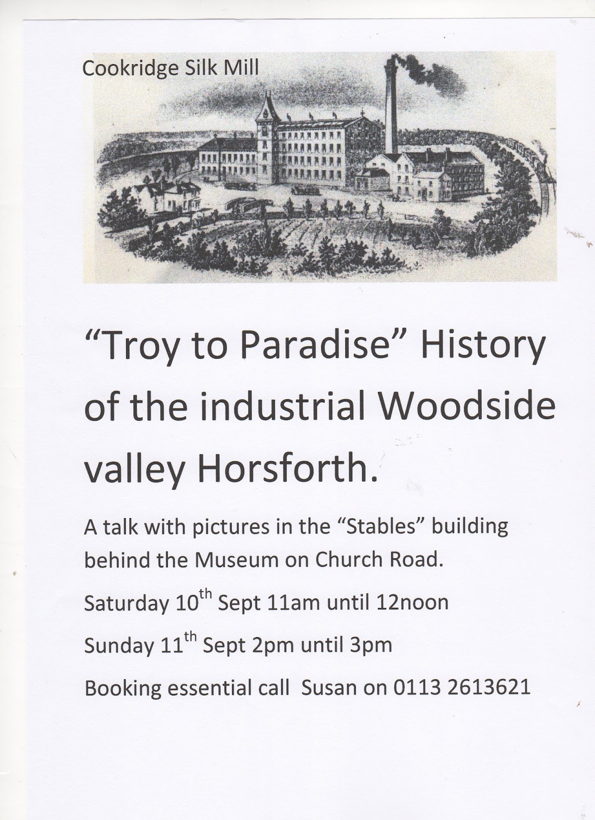 Horsforth Museum: Heritage weekend Horsforth Sept 10th and 11th