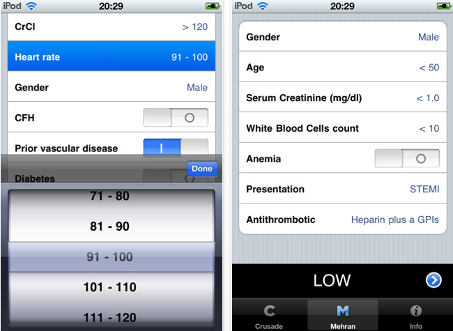 [iPhone App]計算急性冠心症病患出血風險 (iPhone App: CRUSADE Bleeding Score ...