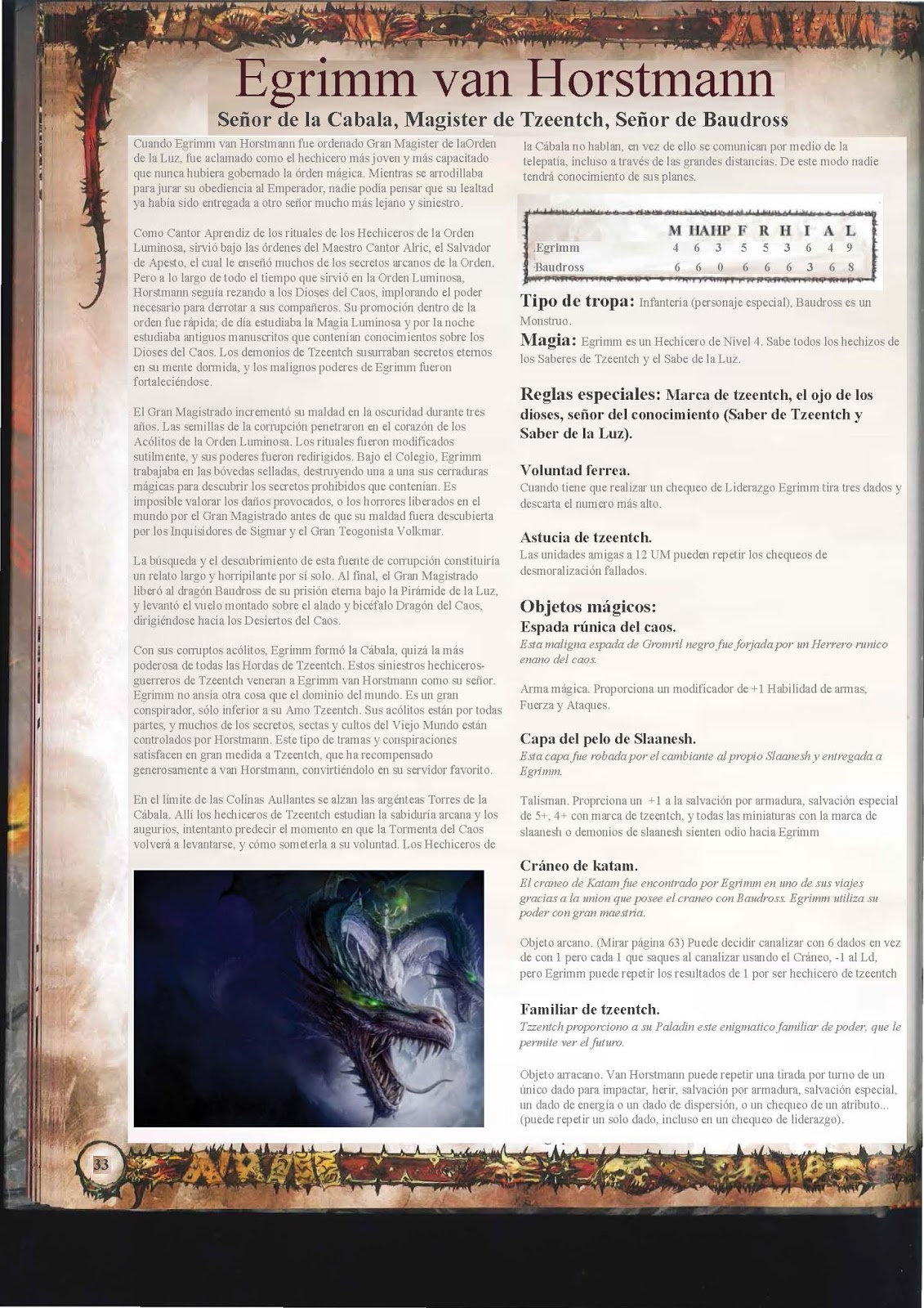 Warhammer Fantasy Legends: Egrimm van Horstmann