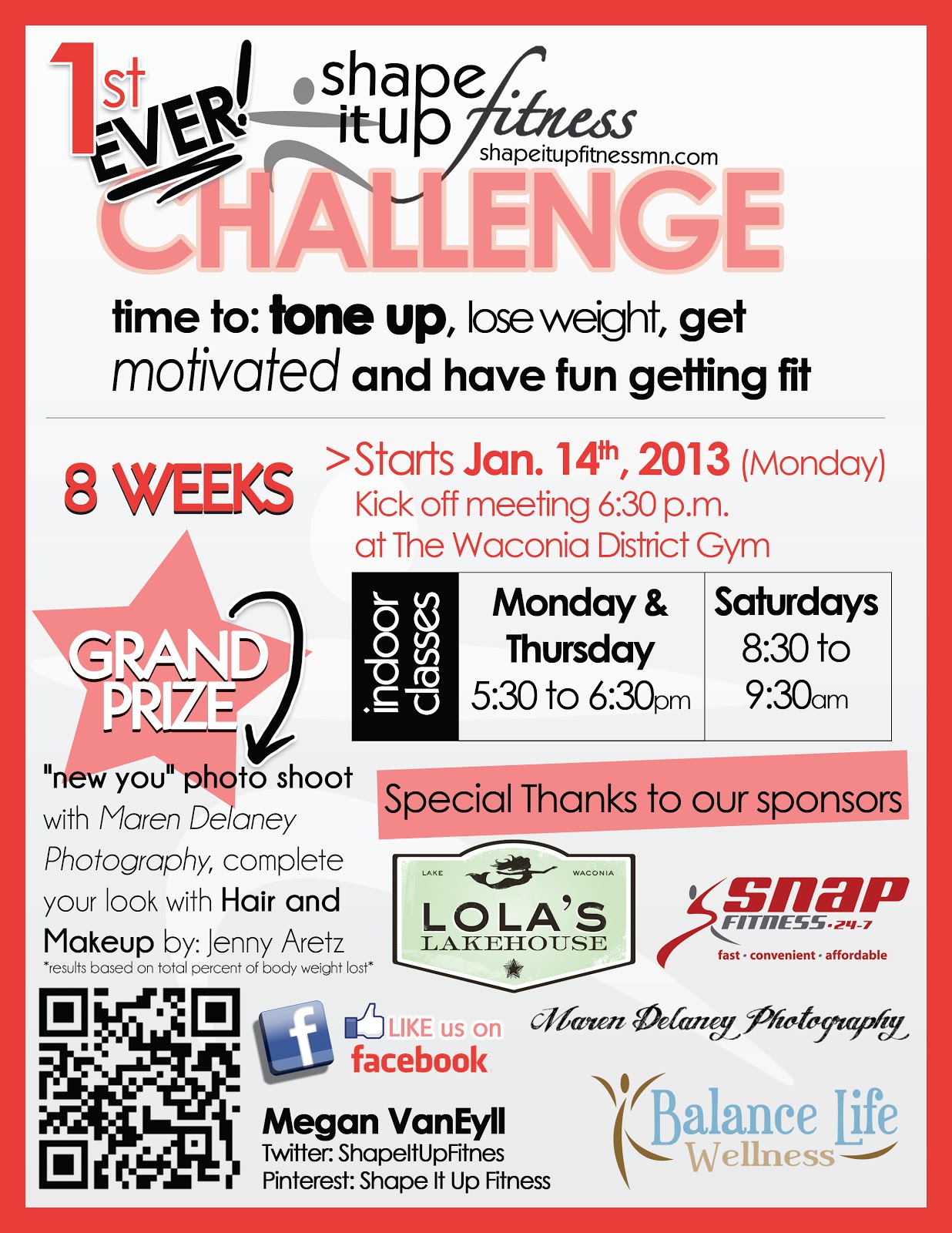 Shape It Up! Fitness: 1st Ever Challenge to kick off 2013