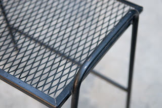 heygreenie: vintage wire mesh patio side table - es * SOLD