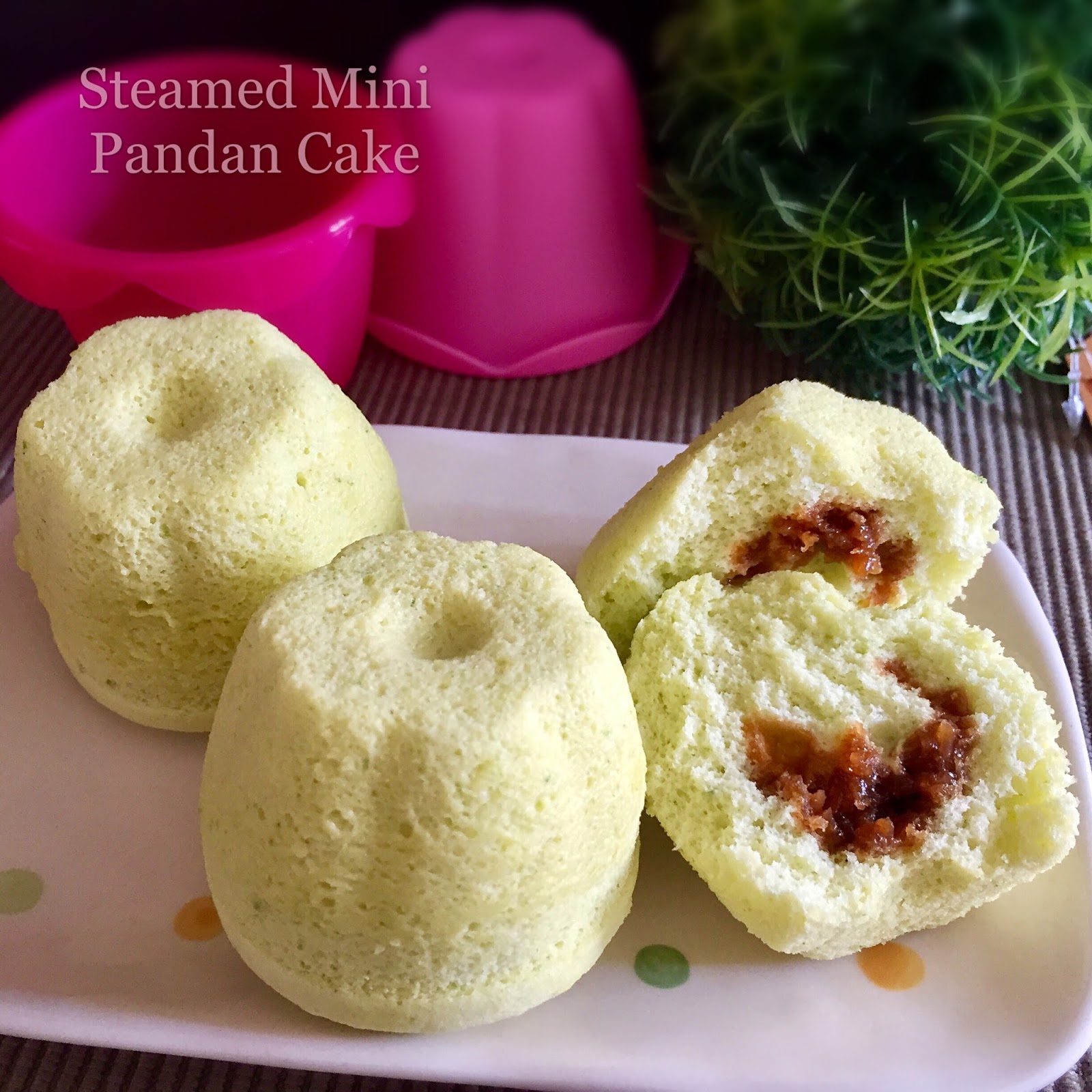 My Mind Patch: Steamed Pandan Cupcake with Candied Coconut Filling