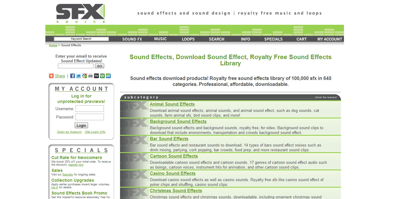 Website | Situs penyedia sound effect atau efek suara | WARNING