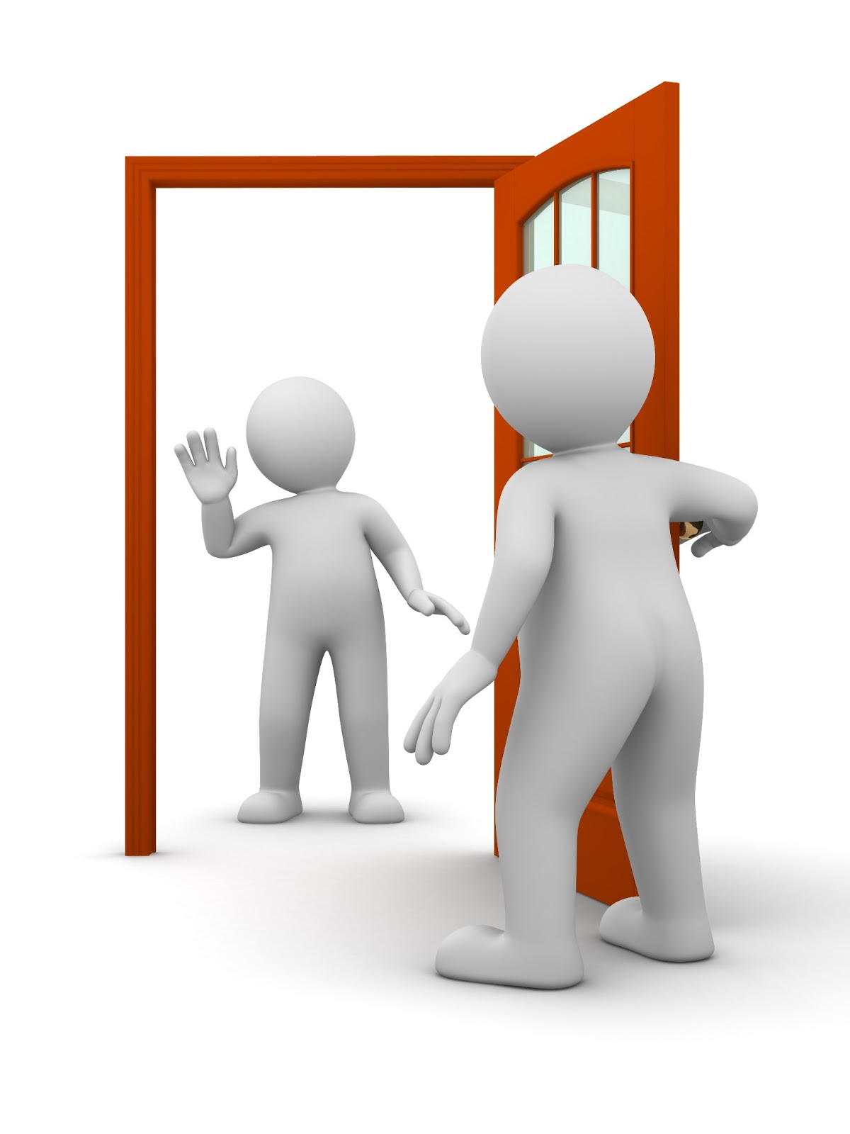 Free Stock Photos Download: 3D Man Opens door