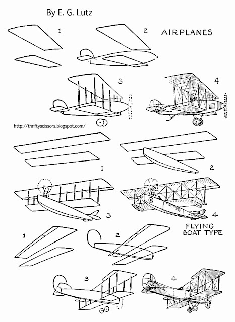 How to Draw: Old-Fashioned Airplanes | Thrifty Scissors