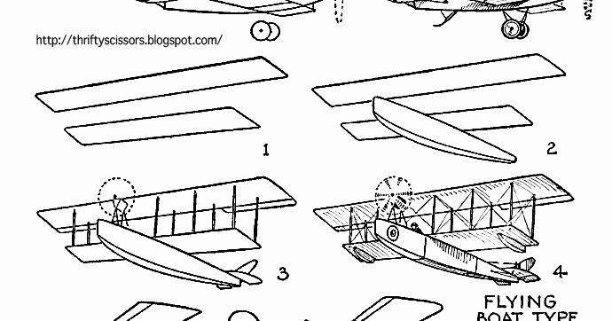 How to Draw: Old-Fashioned Airplanes | Thrifty Scissors