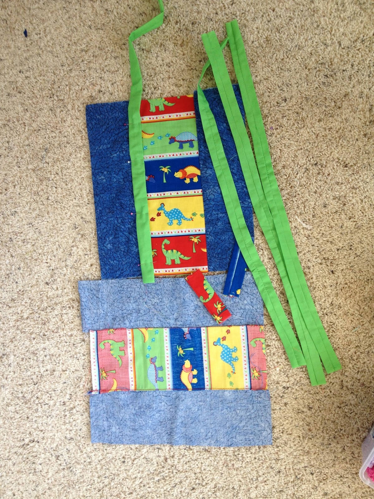 Colecting Grace : scrap dino library book bag