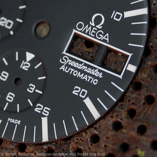 Watch repair and restoration: Omega Speedmaster watch dial restoration