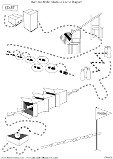 Obstacle Course Coloring Sheet Coloring Pages