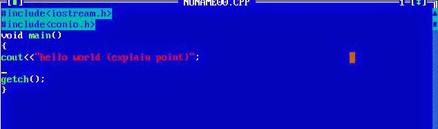 Explain Point | Tutorial Point: C++ | hello world