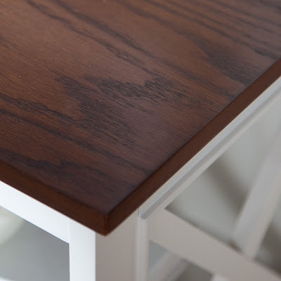 Stackable Bookcase - Hampton Console Table Bookcase (White/Oak)