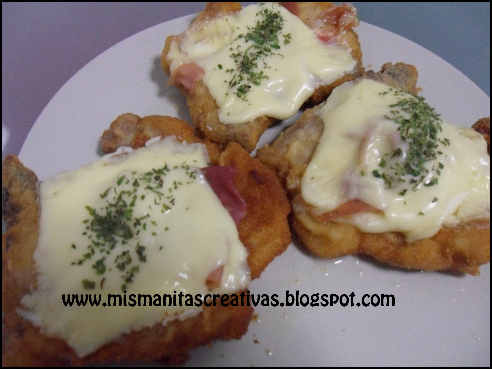Recetas: Cómo hacer chuletas de cerdo con queso ~ Mis Manitas Creativas
