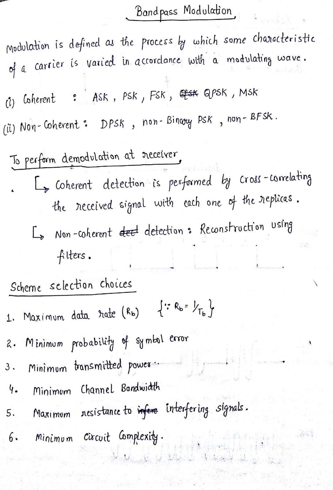 Bandpass System/Modulation - (ECE-4001)