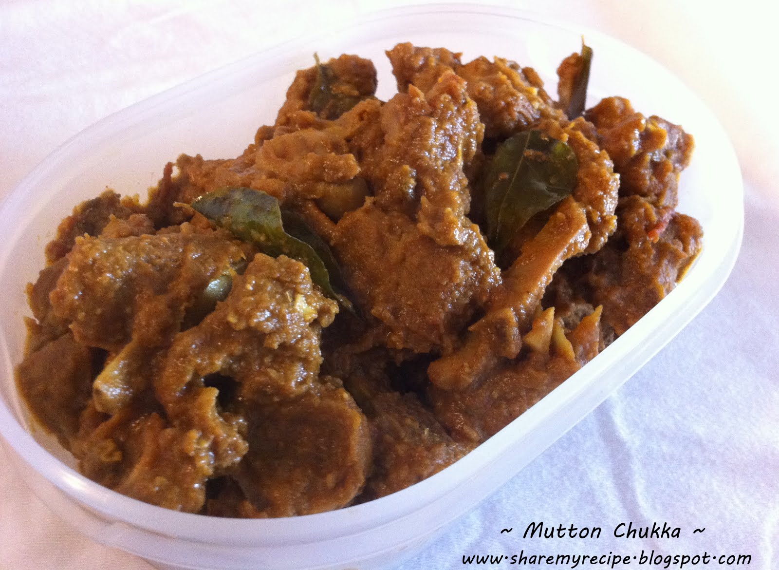 Share My Recipe: Mutton Chukka