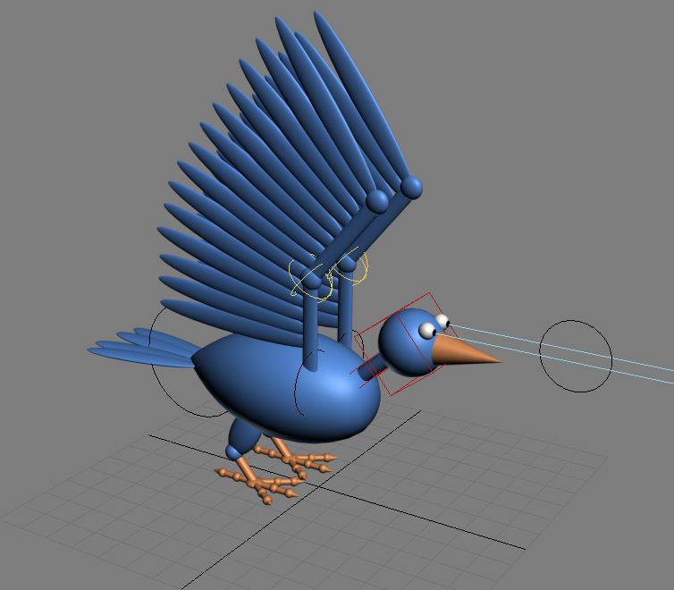 RigsArena - Free Rigs for 3ds Max: Fully Rigged Bird 2 (3ds Max)