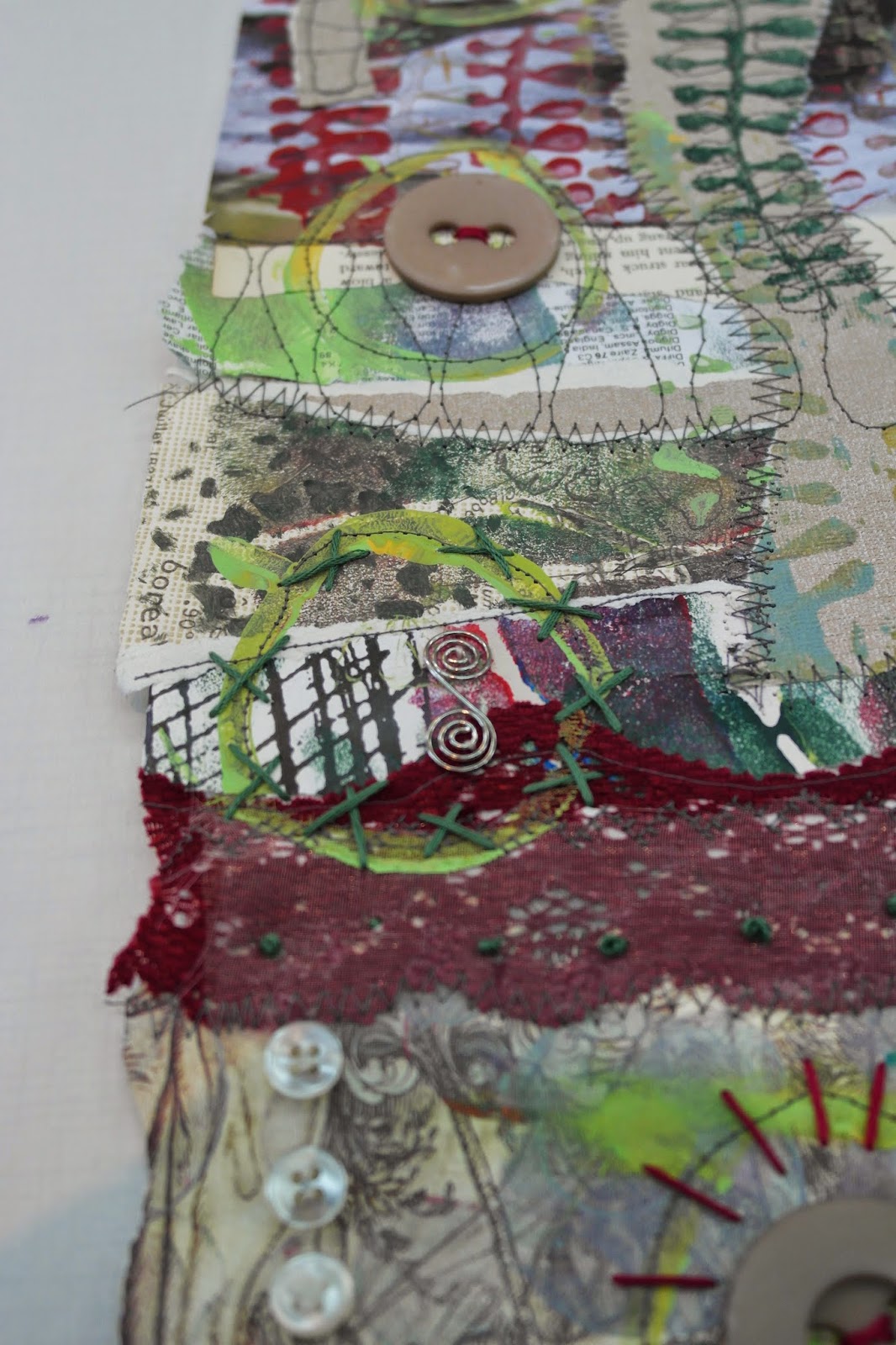 H-anne-Made: Print Collage Stitch with Creative Threads in Garstang